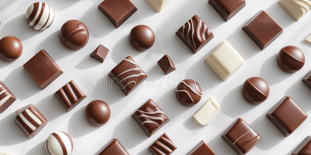 Delectable Chocolate Candies on a Backdrop Stock Image - Image of ...