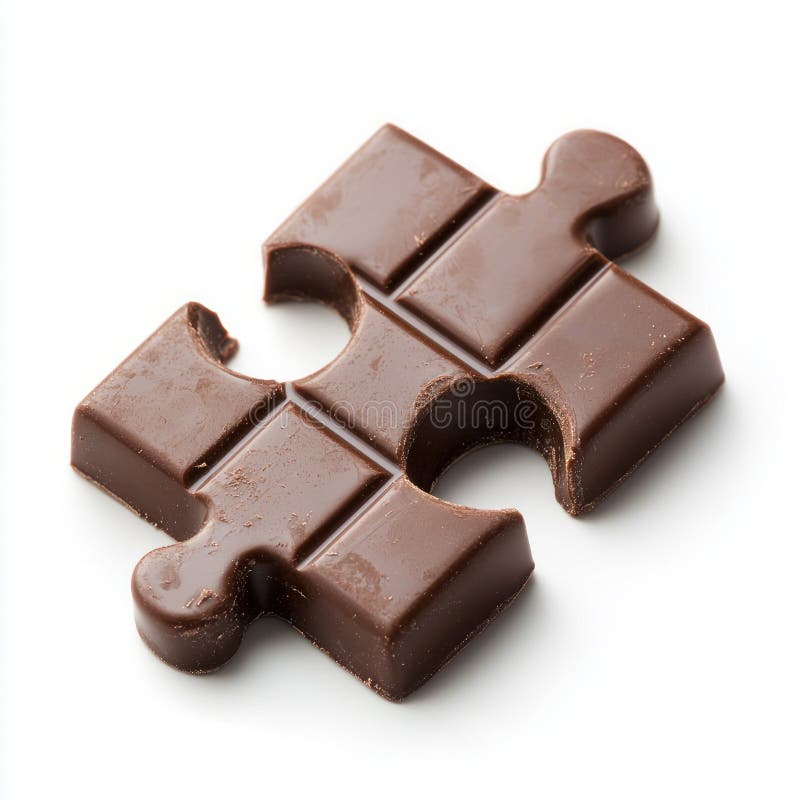 A Delectable Chocolate Puzzle Piece Symbolizes a Sweet and Satisfying ...