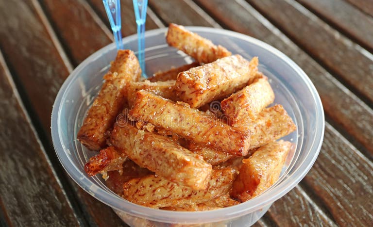 Deep Fried Sugar Coated Taro Sticks Stock Image - Image of deep ...