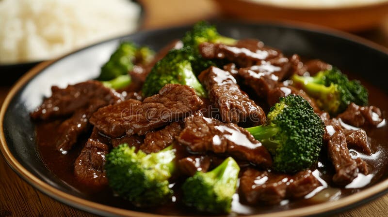 A Delectable Display of Tender Beef Strips in Rich Brown Sauce with ...
