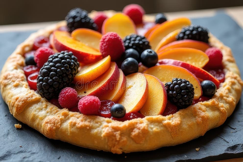 Delectable Fruit Crostata with a Twist Stock Image - Image of ...