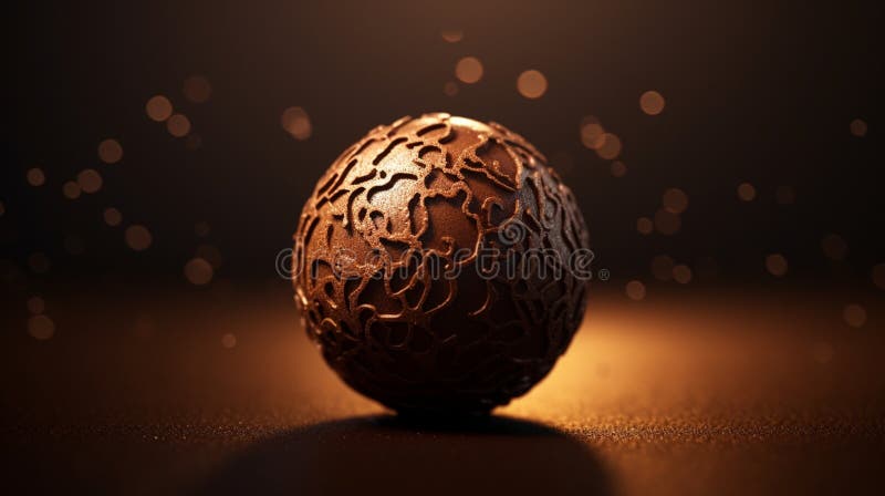"Divine Delicacy: Italian Chocolate Truffle Glowing in Warm Studio ...