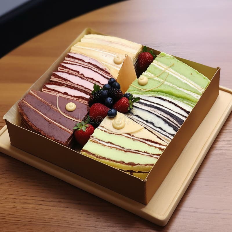 A Delectable Mille Crêpe Cake Featuring Multiple Thin Layers of ...
