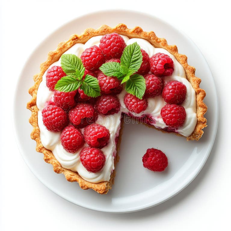 A Delectable Piece of Raspberry Pie, Highlighted on an Invisible ...