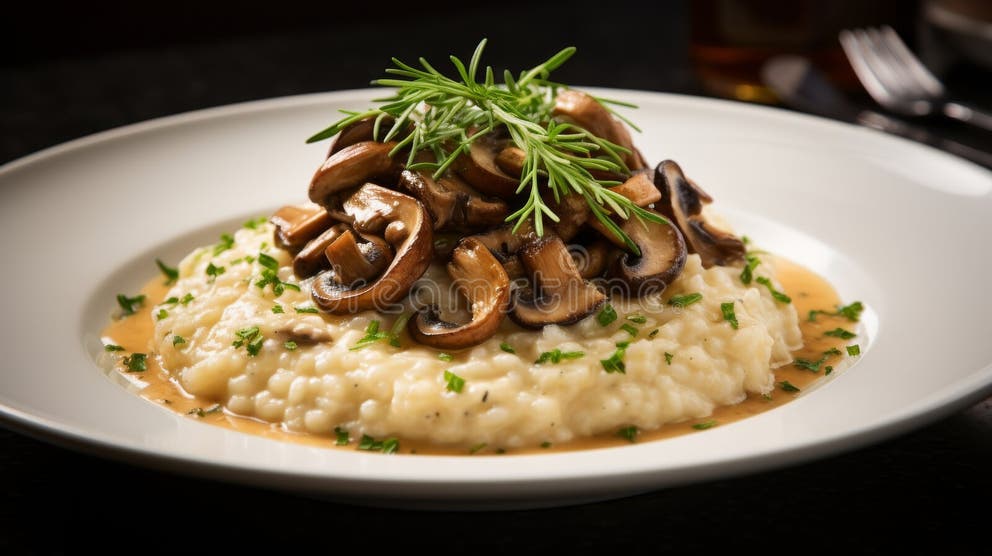 Delectable Plate of Risotto Stock Illustration - Illustration of lunch ...