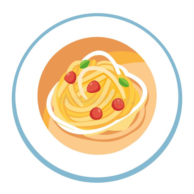 Delectable Spaghetti Carbonara Dish Plated on White Background with ...