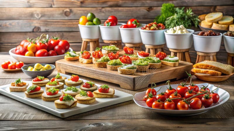 A Delectable Spread of Assorted Appetizers Featuring Artisan Breads ...