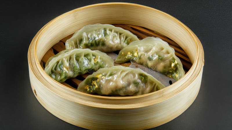 Delectable Steamed Dumplings Stock Illustration - Illustration of ...