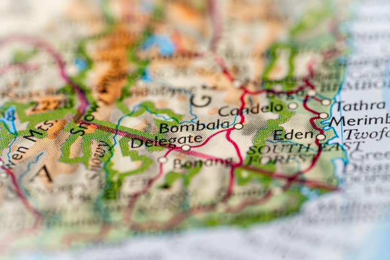 Delegate, Australia Highlighted on a World Map Stock Photo - Image of ...