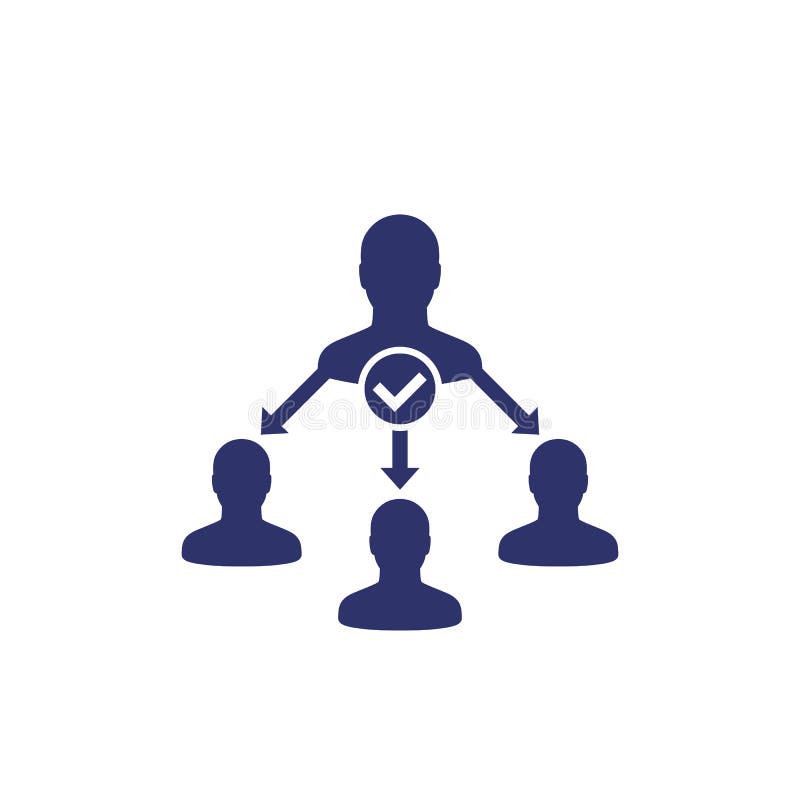 Delegation icon stock illustration. Illustration of development - 35692751