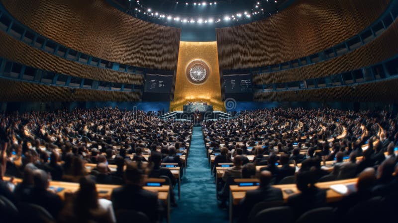 Global Leaders Engage in Critical Discussions at a Major International Assembly in 4k Animation ...