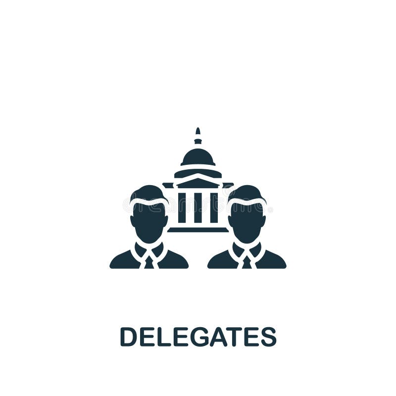 Delegates Icon. Monochrome Simple Sign from Election Collection Stock ...