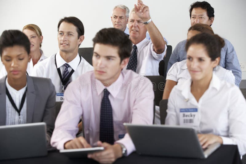 Delegates Listening To Presentation at Conference Stock Image - Image ...