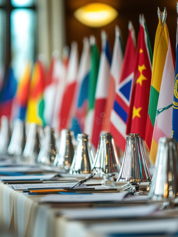 International Conference Showcasing Country Flags Representing Diverse ...