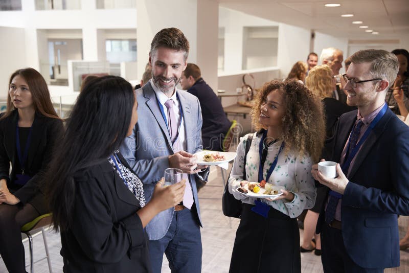 Delegates Networking during Conference Lunch Break Stock Image - Image ...