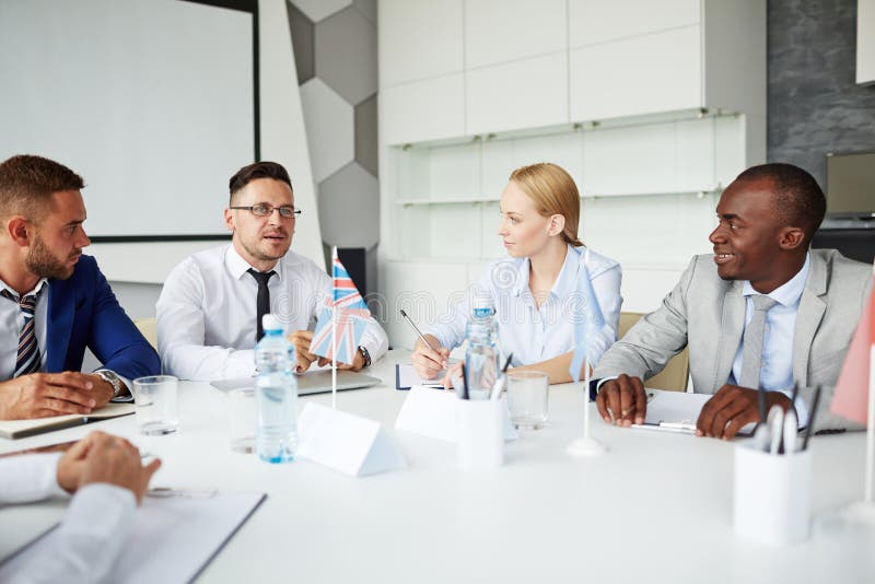 Delegates at summit stock photo. Image of business, businessman - 76890036