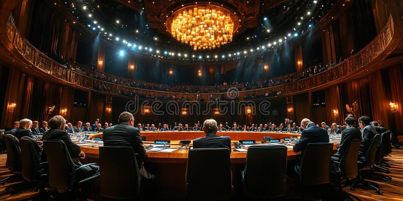 International Meeting of Country Representatives Gathered in a Large ...
