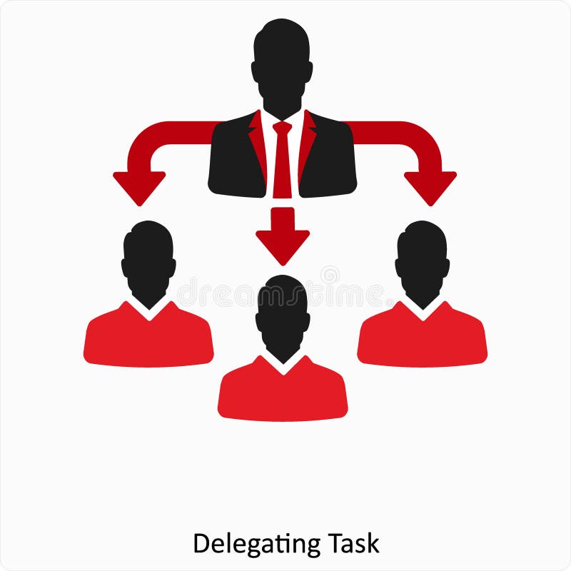 Delegating Task stock vector. Illustration of authority - 266286977