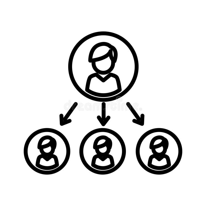 Delegating Task Black and White Icon Illustration Stock Vector ... Delegating Task Black and White Icon Illustration Stock Vector ...
