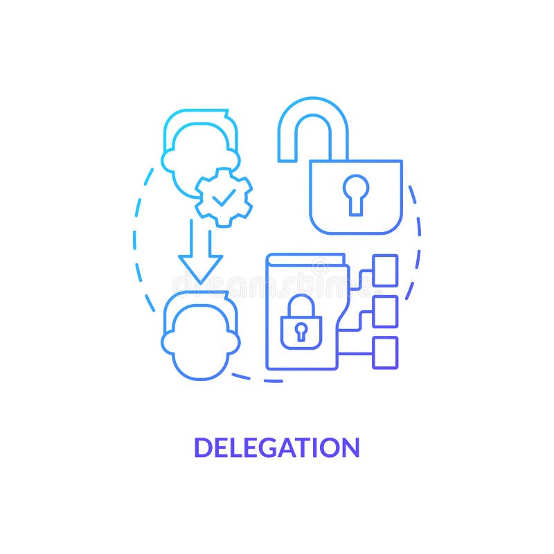 Delegation Blue Gradient Concept Icon Stock Vector - Illustration of ...