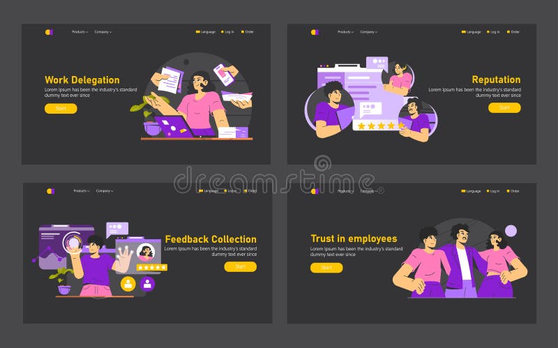 Delegation. Flat Vector Illustration Stock Illustration - Illustration ...