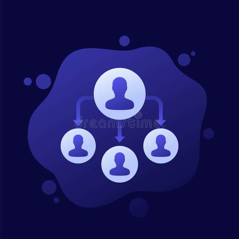 Delegation and Management Icon, Vector Design Stock Illustration ...