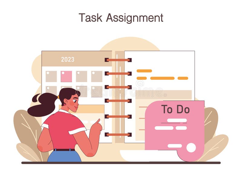 Delegation. Task Assignment and Control Stock Vector - Illustration of ...
