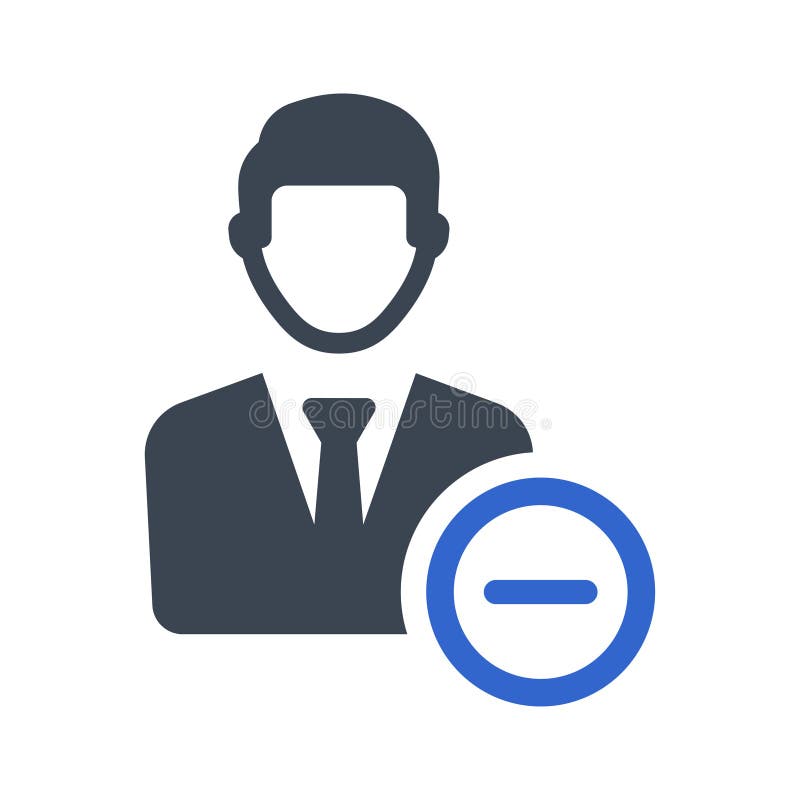 Delete Account Icon Vector Male User Person Profile Avatar with Close ...