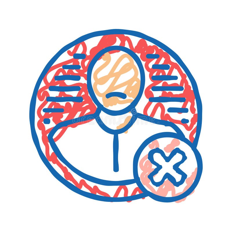 Delete Account Icon Doodle Illustration Stock Vector - Illustration of ...