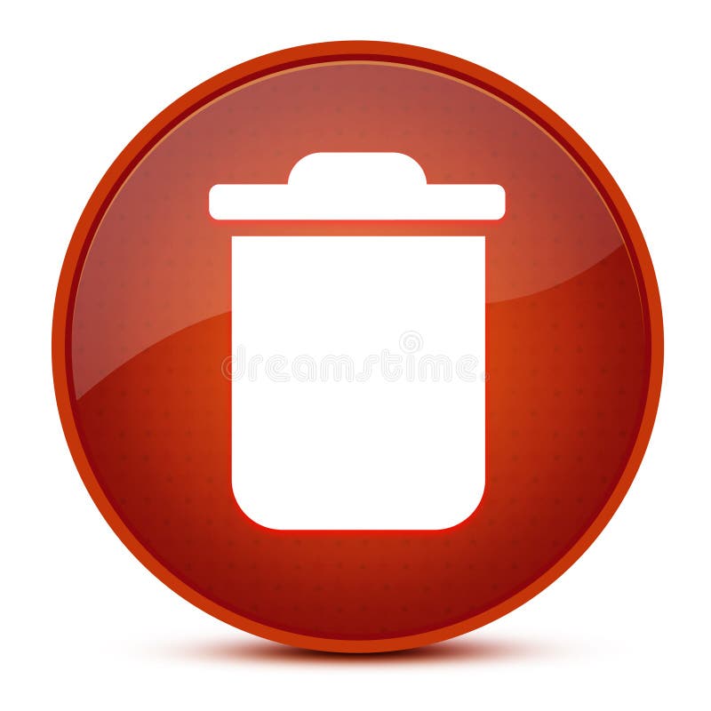 Delete Aesthetic Glossy Brown Round Button Abstract Stock Illustration ...