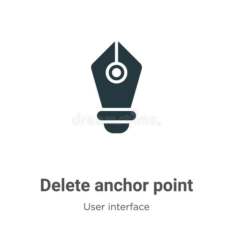 Delete Anchor Point Vector Icon on White Background. Flat Vector Delete ...