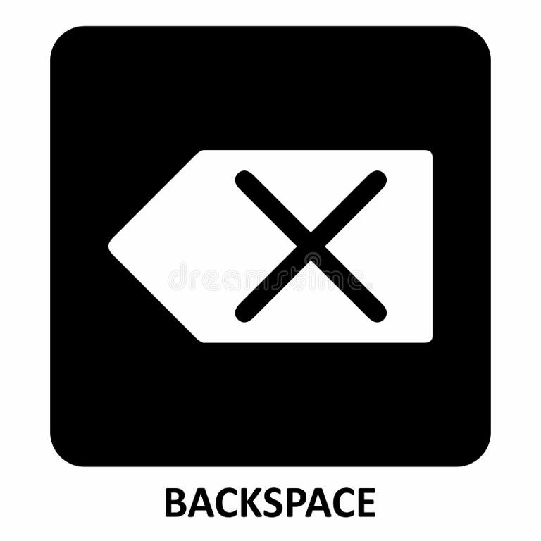 Delete backspace icon stock illustration. Illustration of arrow - 183647157
