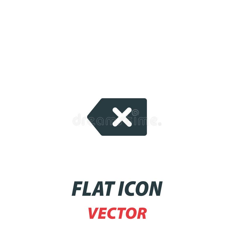 Delete Backspace Keyboard Key Icon Vector Set in Circle Shapes Stock ...