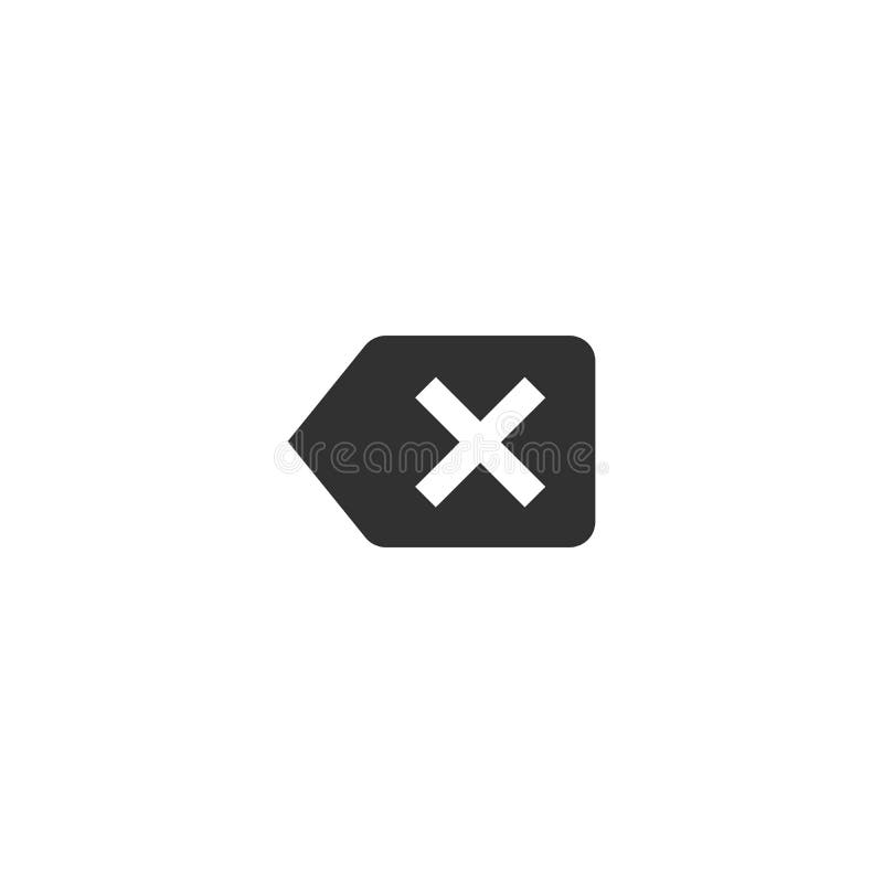 Delete Backspace Keyboard Key Icon Vector Set in Circle Shapes Stock ...