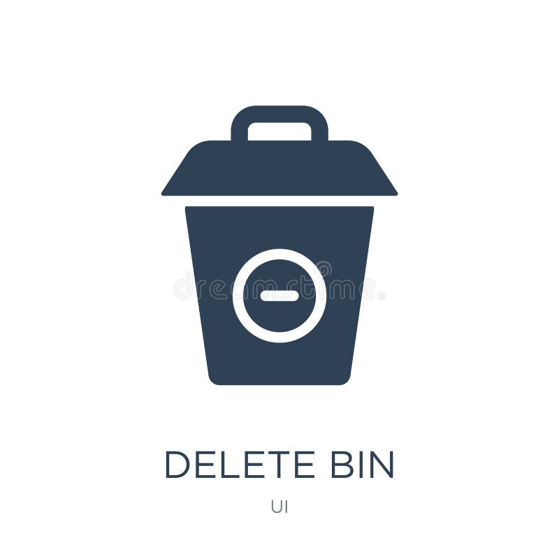 Delete Bin Icon in Trendy Design Style. Delete Bin Icon Isolated on ...