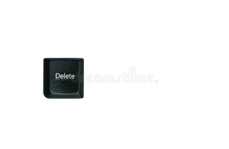 Delete Black Button Sign on the Keyboard Stock Photo - Image of modern ...