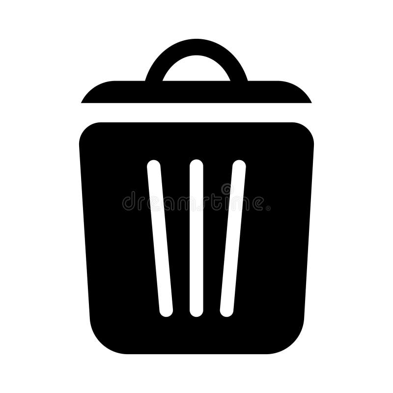 Delete Black Icon Vector Illustration Stock Vector - Illustration of ...