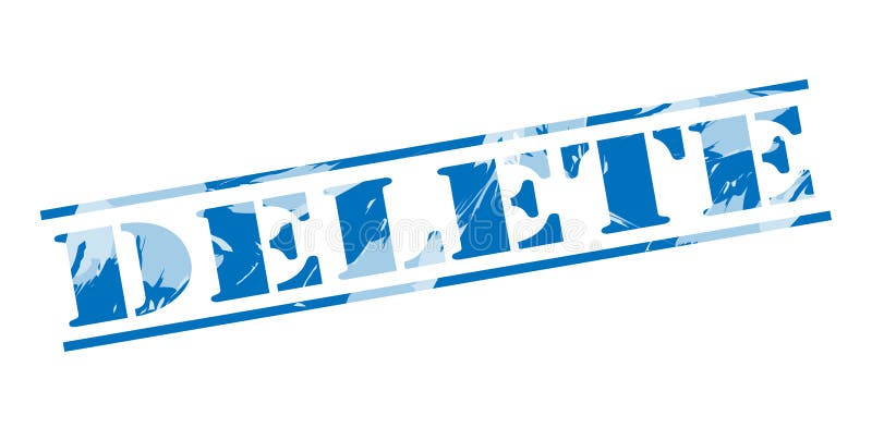 Delete Icon - Blue Sticker Button Stock Vector - Illustration of frame ...