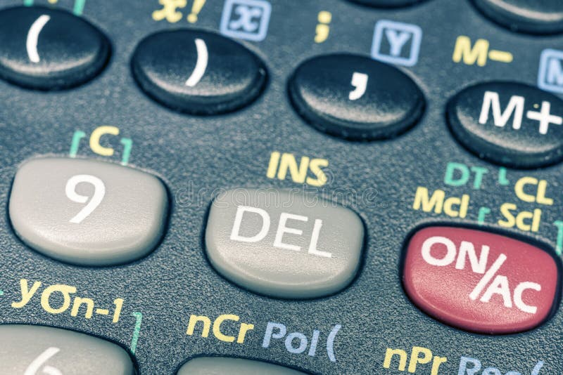 Delete Button Key of a PC Computer Keyboard. White Keyboard. Close Up ...