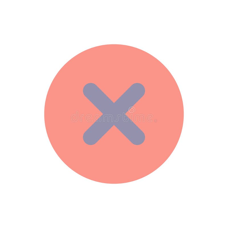 Delete Button Flat Color Ui Icon Stock Vector Illustration Of Toolbar Exit 251859804
