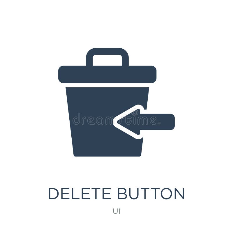 Delete Button Icon in Trendy Design Style. Delete Button Icon Isolated ...