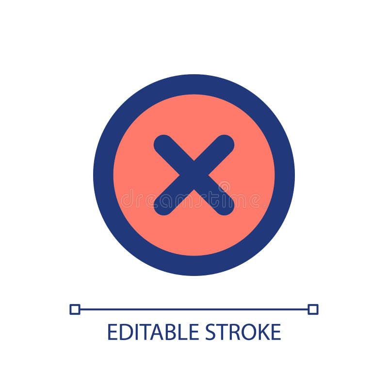 Delete Button Pixelated Ui Icon Stock Vector - Illustration of ...