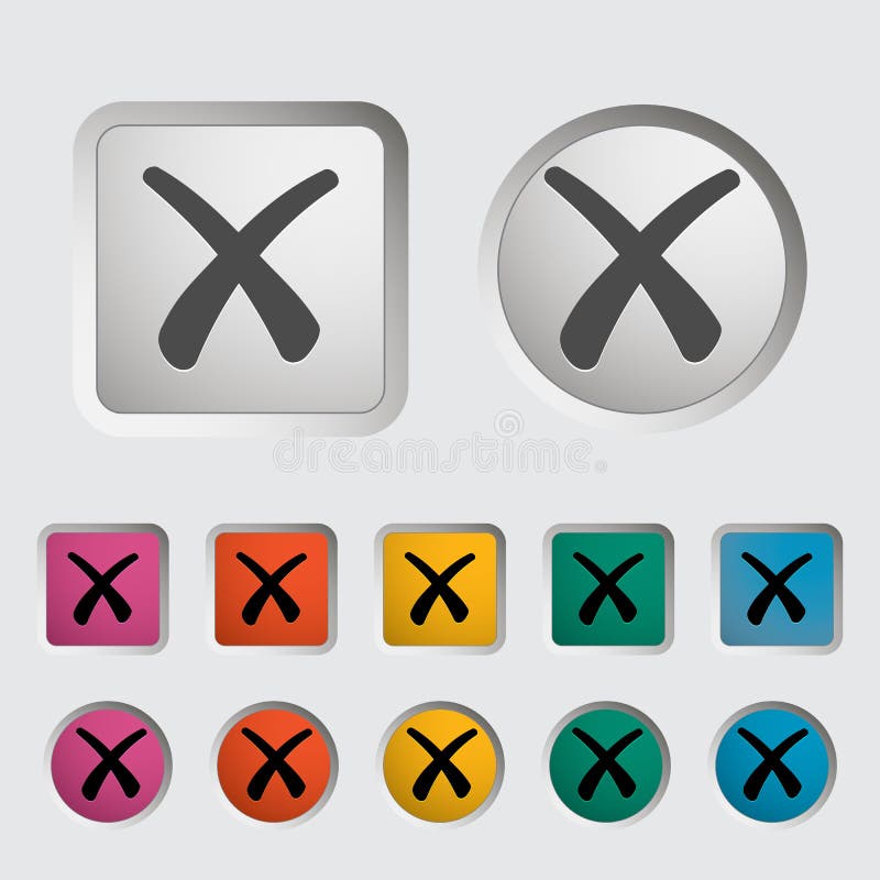 Delete button stock vector. Illustration of element, design - 96202568