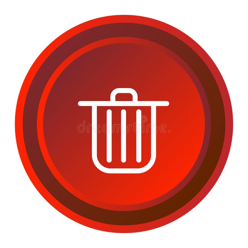 Delete Button With Pointer Clicking Delete Web Buttons Set User Interface Element In Flat