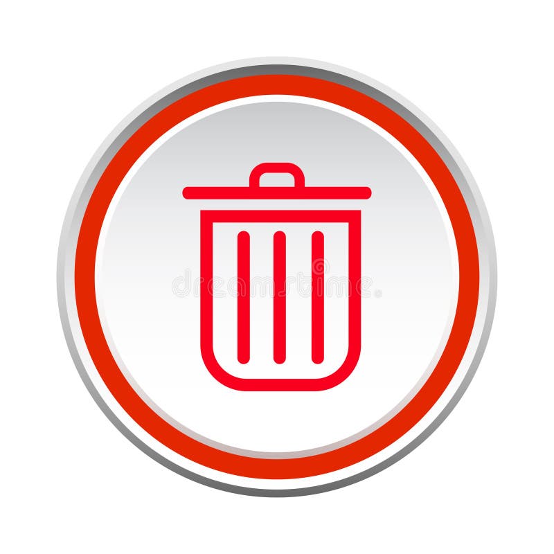 Delete Button With Pointer Clicking Delete Web Buttons Set User Interface Element In Flat 4931