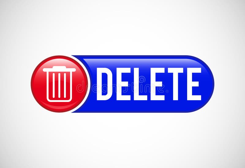 Delete Button Trash Can, Bin Symbol. Delete Web Icon Vector ...