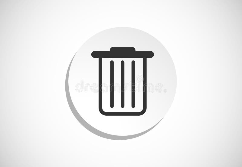 Delete Button Trash Can, Bin Symbol. Delete Web Icon Vector ... Delete Button Trash Can, Bin Symbol. Delete Web Icon Vector ...