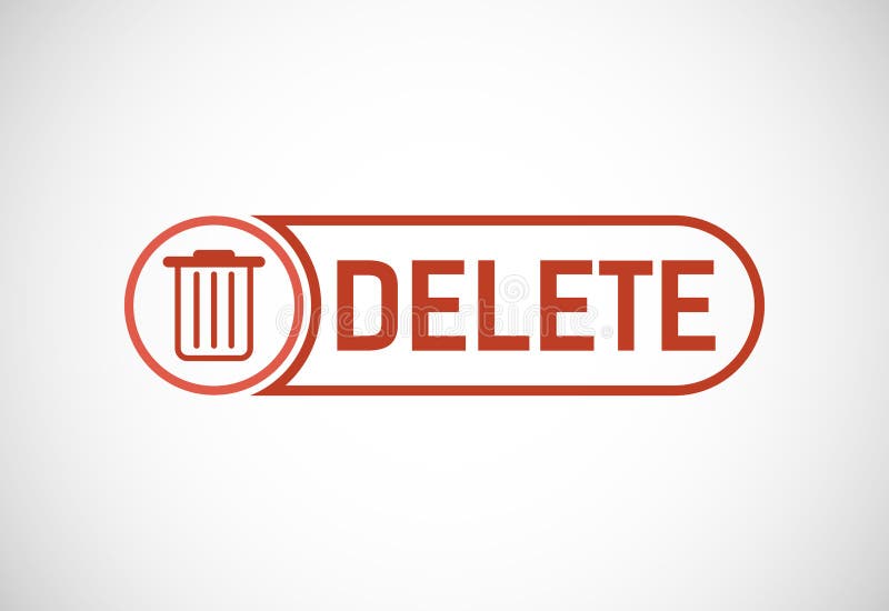 Delete Button Trash Can, Bin Symbol. Delete Web Icon Vector ... Delete Button Trash Can, Bin Symbol. Delete Web Icon Vector ...
