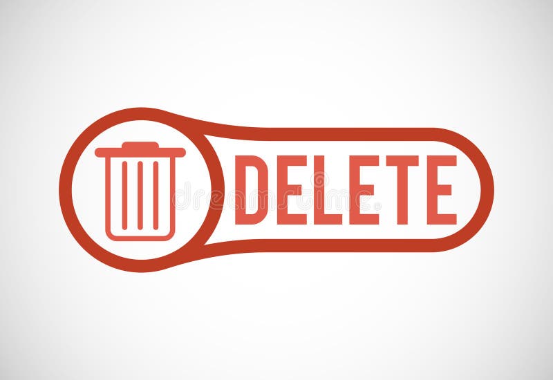 Delete Button Trash Can, Bin Symbol. Delete Web Icon Vector ...
