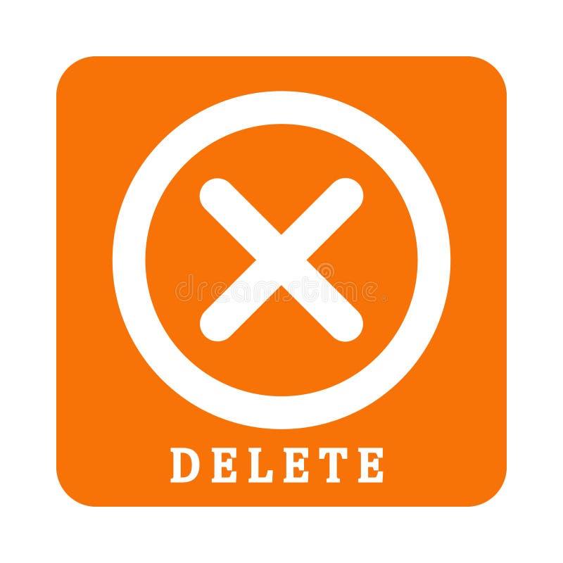Delete Button and Cursor Clicks. Trash Can. Vector Stock Illustration ...